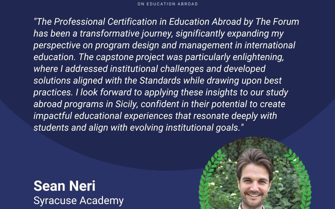 Elevating Global Education: Sean Neri Achieves Professional ... Elevating Global Education: Sean Neri Achieves Professional ...